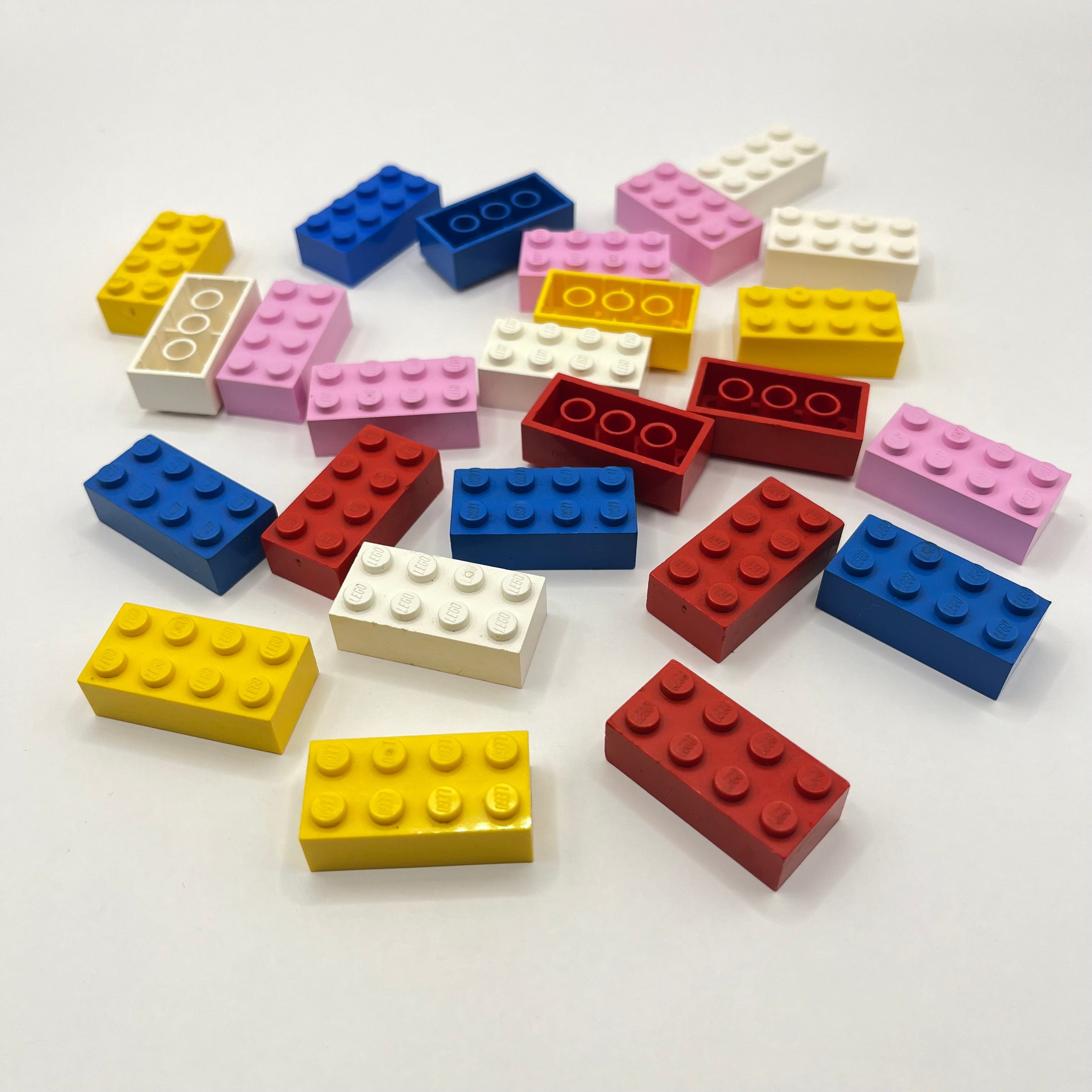 LEGO 2 x 4 Bricks, Mixed Colours, 25 Pieces – Brick Cycle