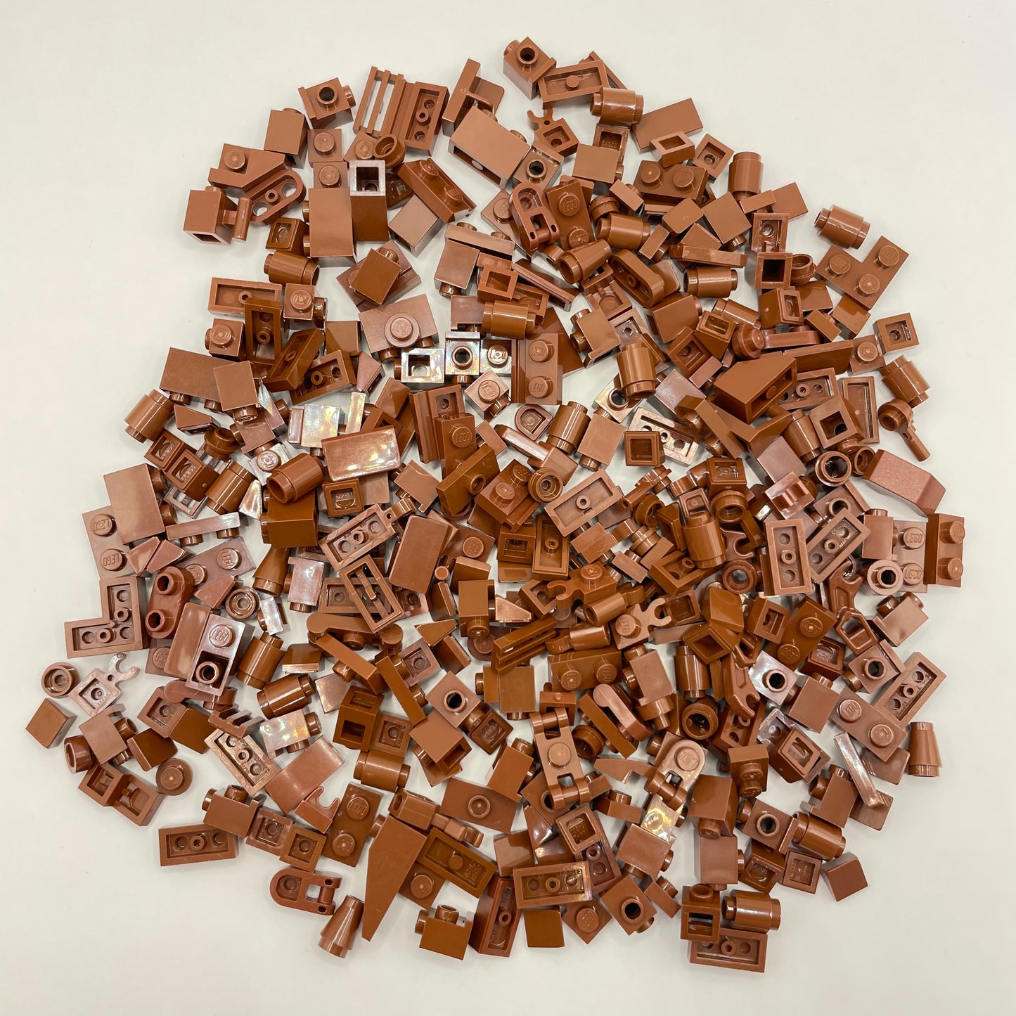 LEGO Mixed Greebling, Reddish Brown, Approx. 105g – Brick Cycle