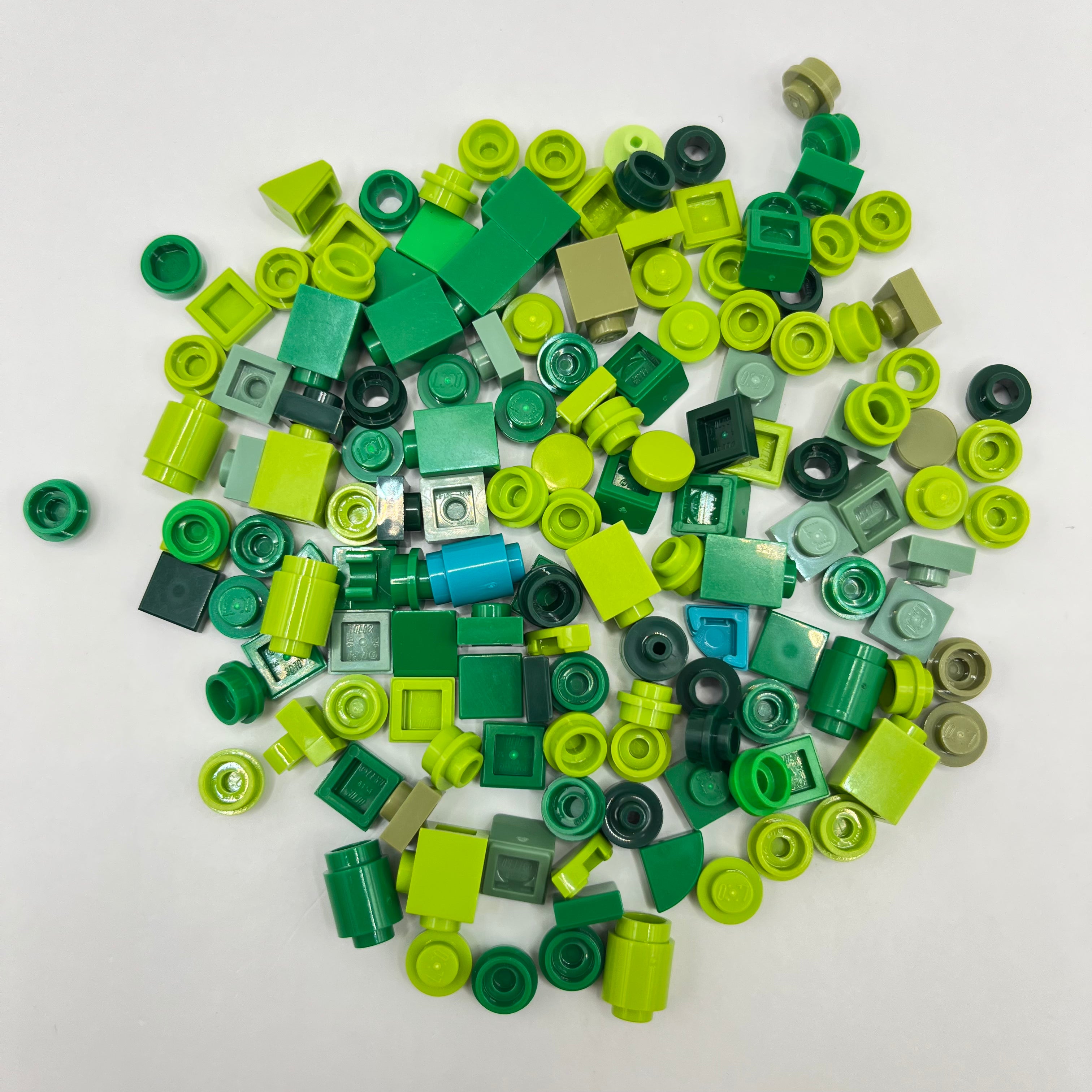 LEGO Greebling, 1x1, Mixed Green, Approx. 23g – Brick Cycle