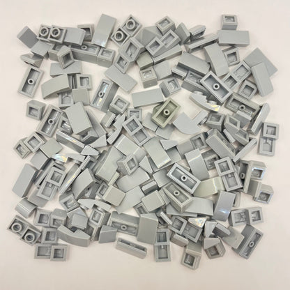 LEGO Sloped Greebling, Light Bluish Grey, Approx. 40g – Brick Cycle