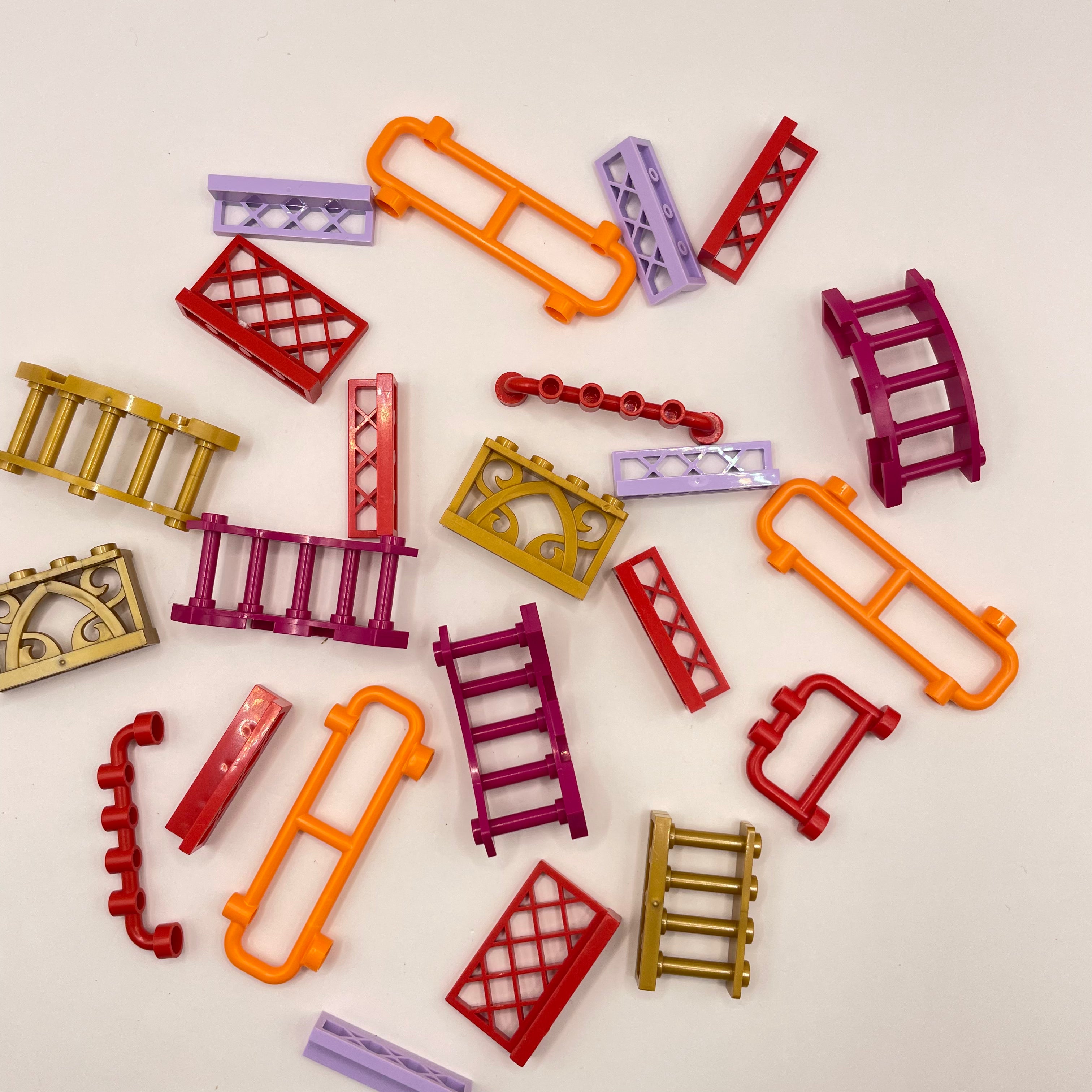LEGO Fences, Mixed Colours, Building, Approx. 30g – Brick Cycle