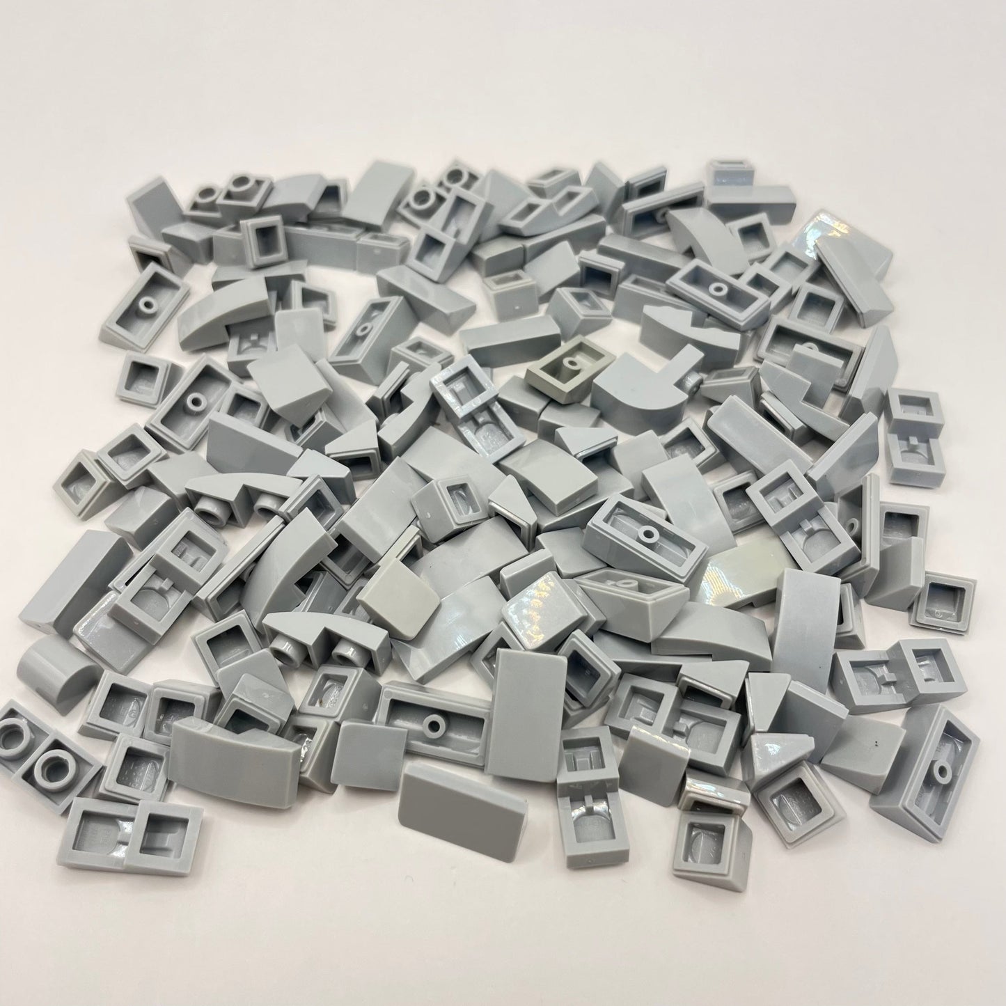 LEGO Sloped Greebling, Light Bluish Grey, Approx. 40g – Brick Cycle