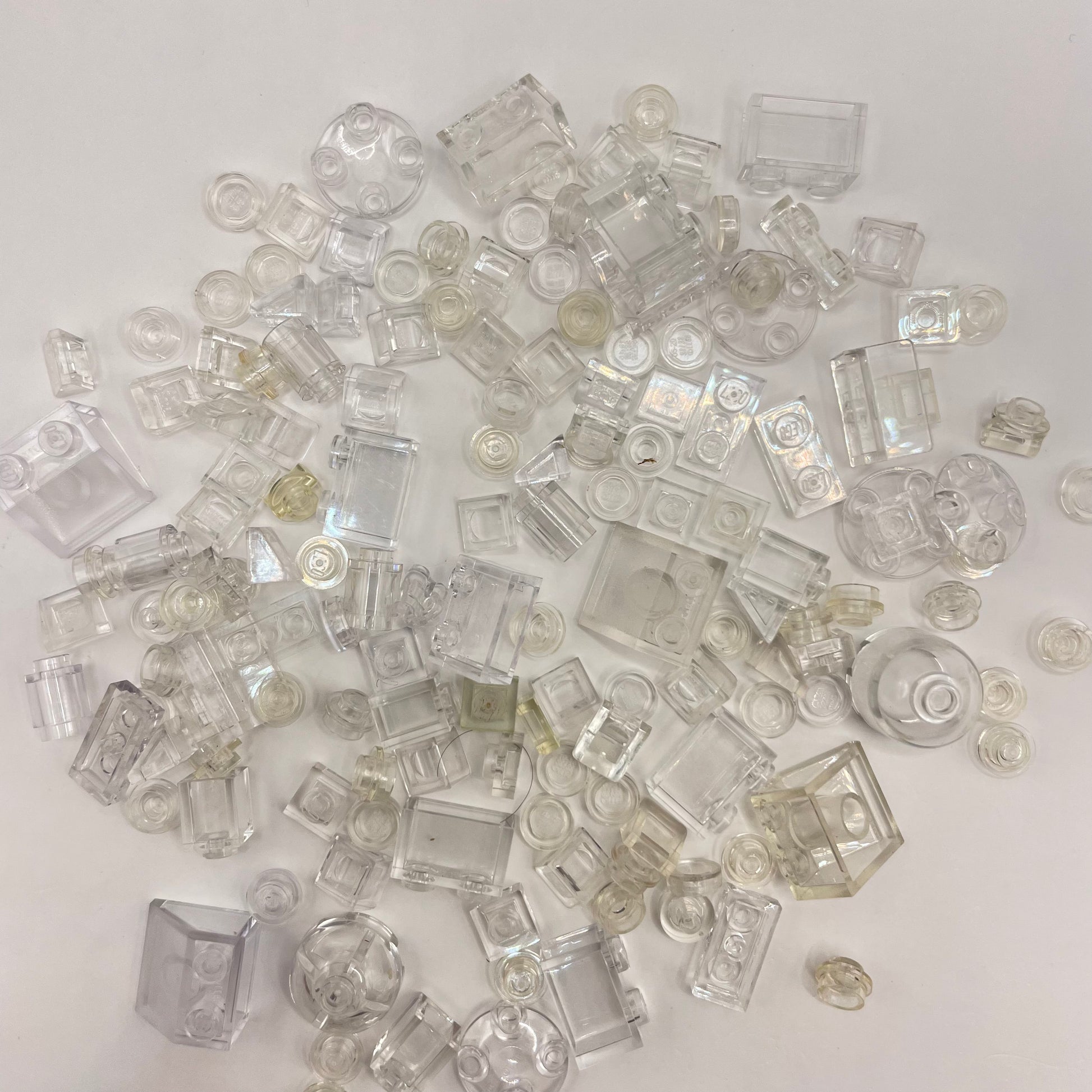 LEGO Transparent Clear, Mixed Pieces, Approx. 40g – Brick Cycle