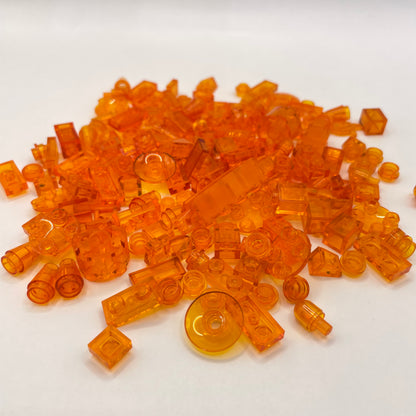 LEGO Mixed Pieces, Transparent Orange, Approx. 50g – Brick Cycle