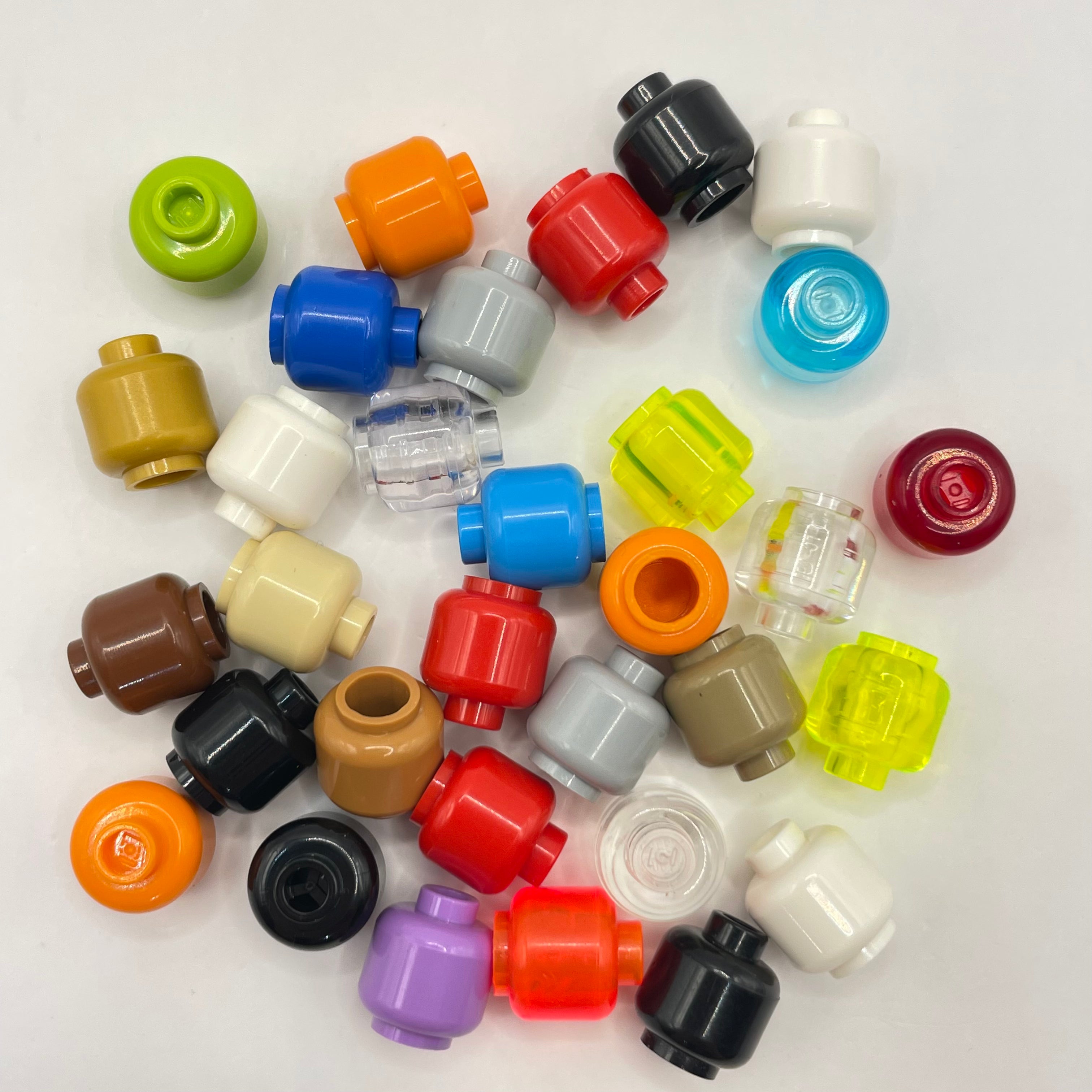 LEGO Blank Heads, Mixed Colours, 30 Pieces – Brick Cycle