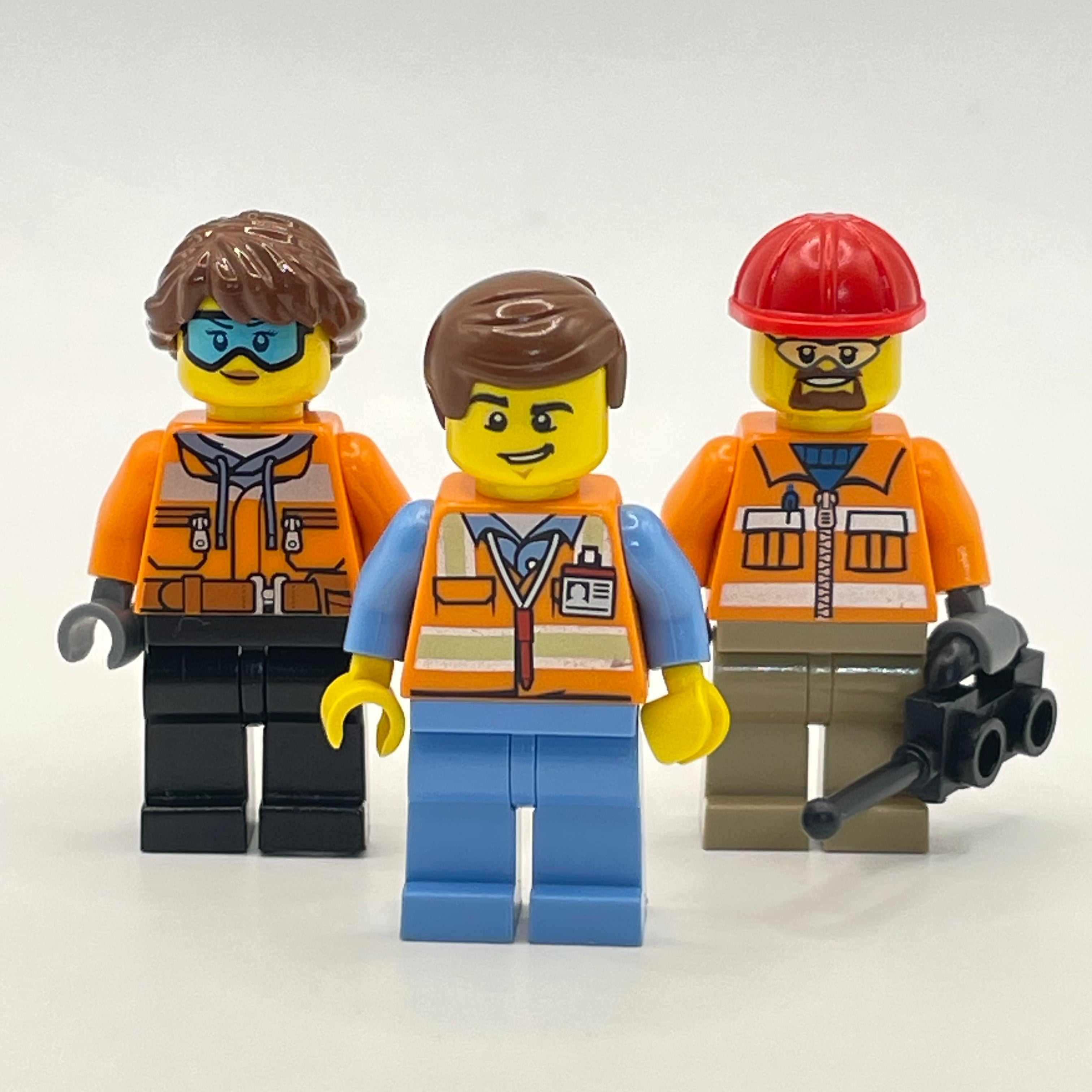 LEGO Construction Workers, City, Minifigures (pack of 3) – Brick Cycle