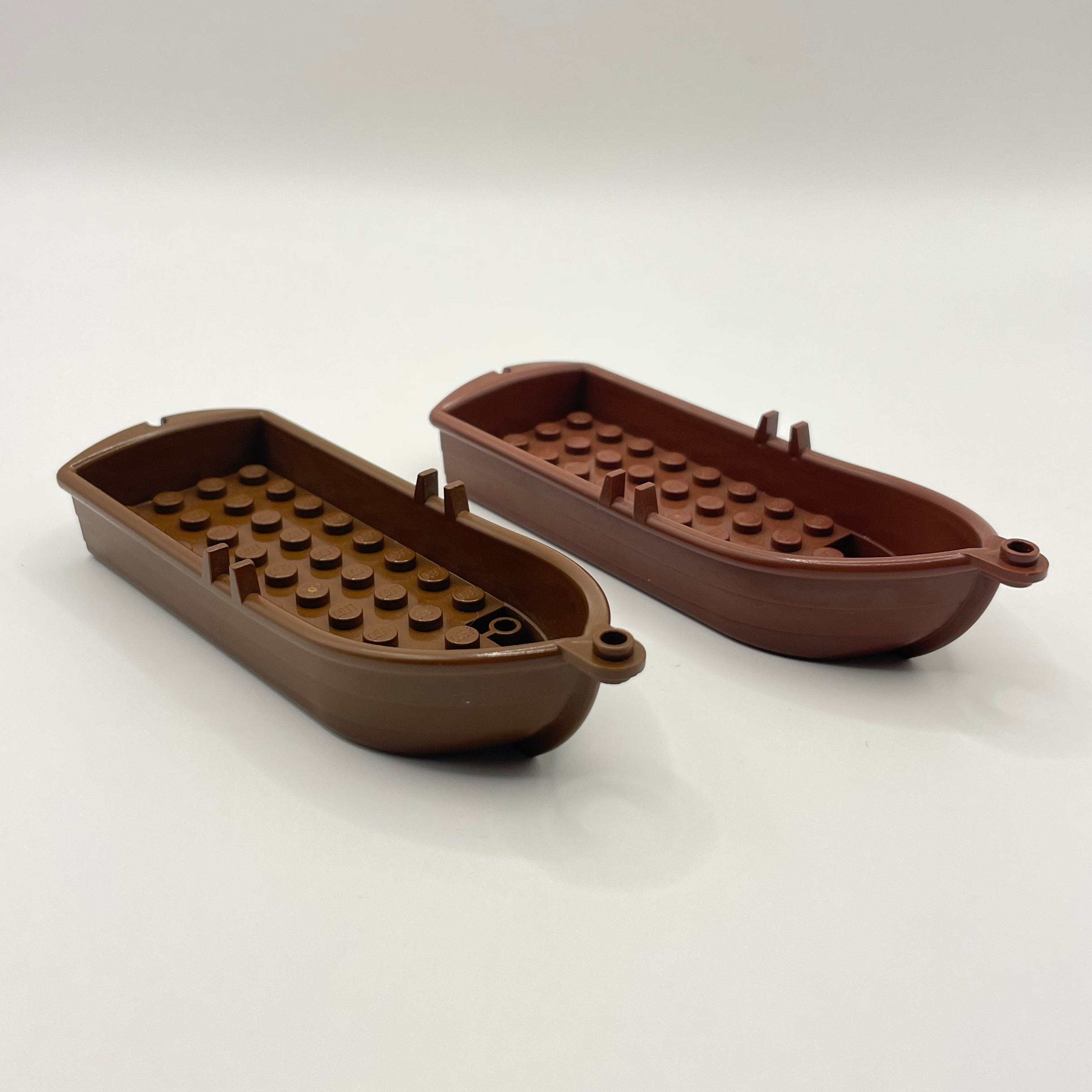 LEGO Brown and Reddish Brown Boat with 2 Oarlocks, 14x5x2 (2551) 2 Pie ...